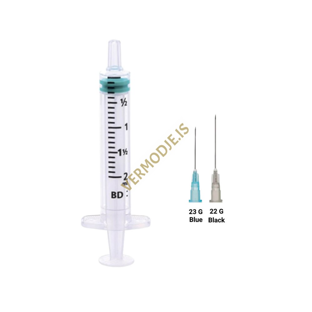 Syringe (2ml / 5ml / 10ml) + Needle (22G / 23G) - 100 pcs (1 box)